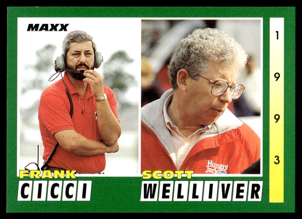 Frank Cicci/Scott Welliver 1993 Maxx Race Cards # 137 Base ...