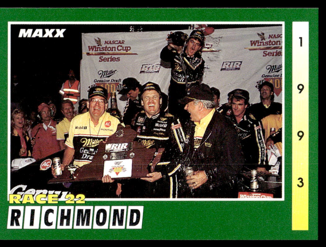 Rusty Wallace 1993 Maxx Race Cards # 286 Base — Collectible Craze America
