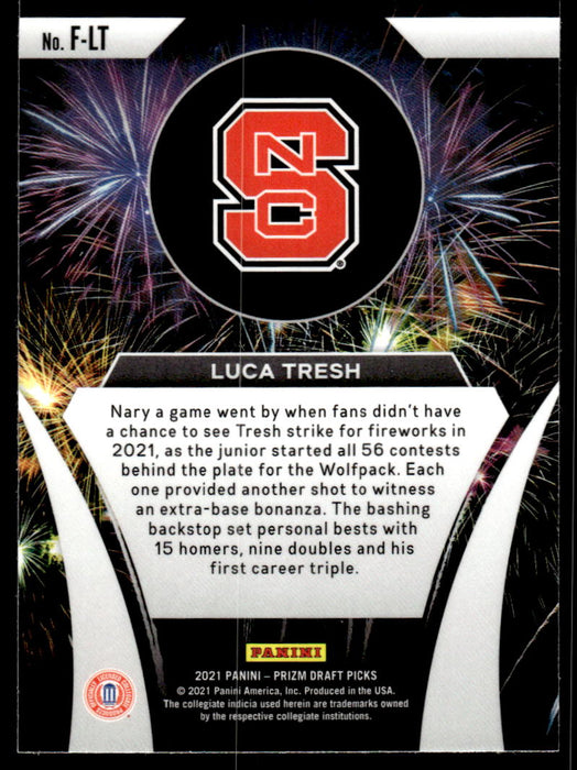 Luca Tresh 2021 Panini Prizm Draft Picks Baseball # F-LT Fireworks NC ...