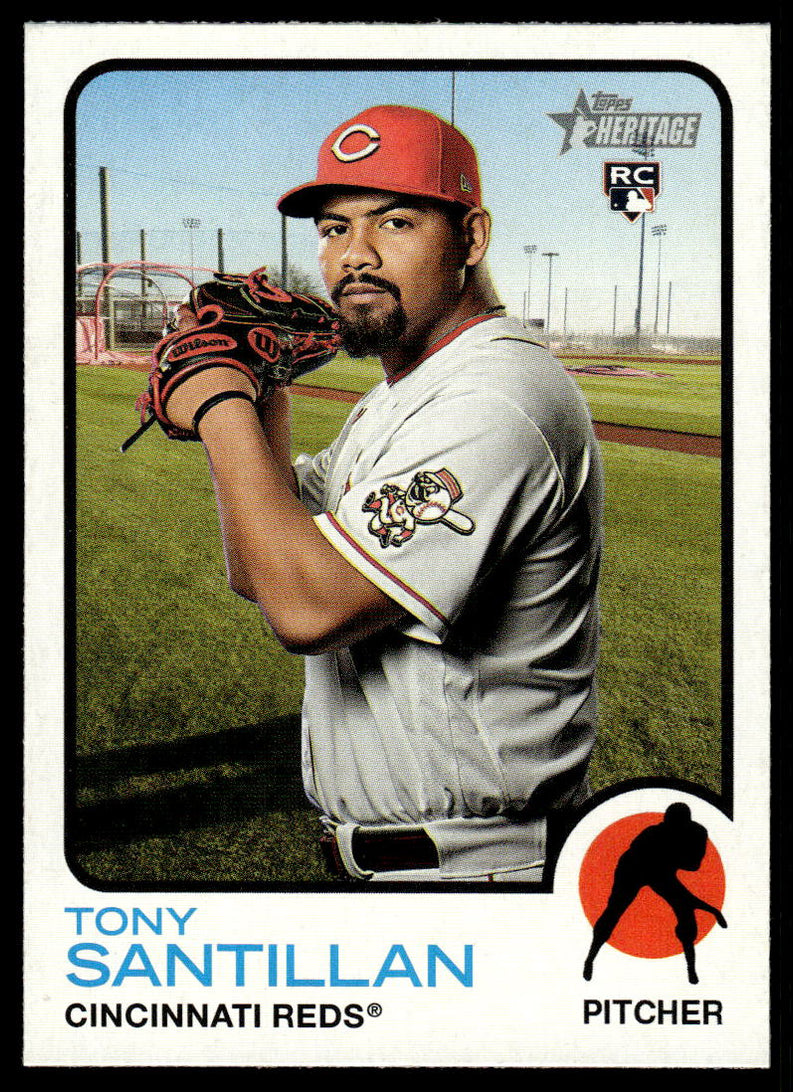 Tony Santillan 2022 Topps Heritage # 214 RC Base Cincinnati Reds ...