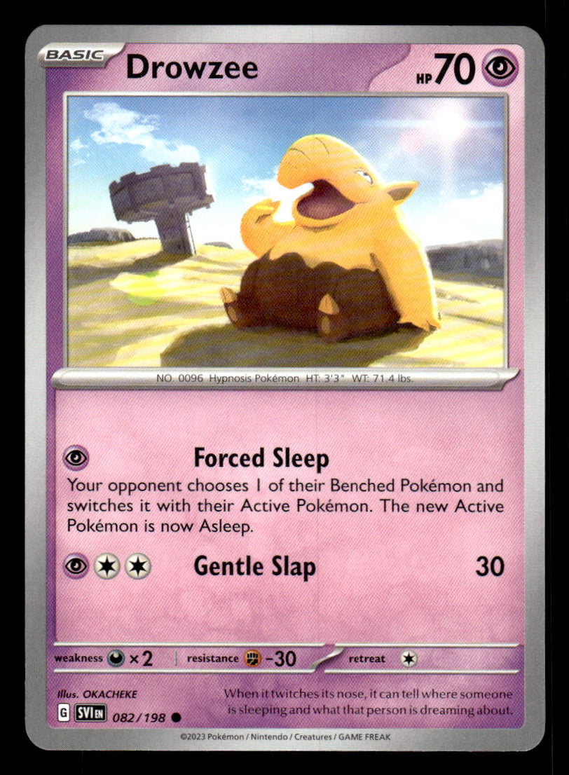 Pokemon TCG Scarlet and Violet Drowzee # 82 Base Set Common ...