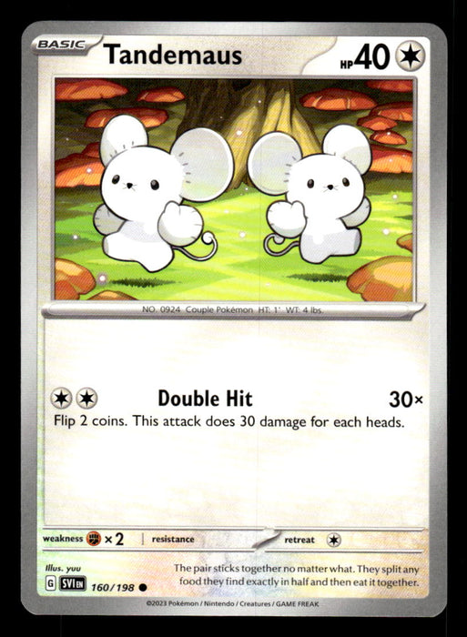 Pokemon TCG Scarlet and Violet Tandemaus # 160 Base Set Common ...