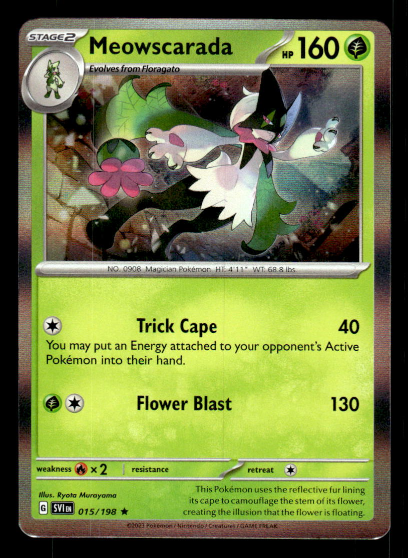 Pokemon TCG Scarlet and Violet Meowscarada # 15 Foil Rare — Collectible ...